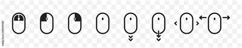 set of computer mouse icon scrolling mouse icons cursor symbol