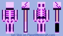 Purple Skeleton Minecraft Skin
