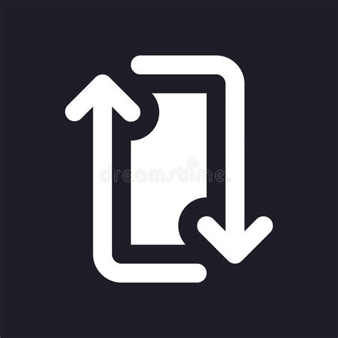 Repeat Dark Mode Glyph Ui Icon Stock Vector Illustration Of Glyph