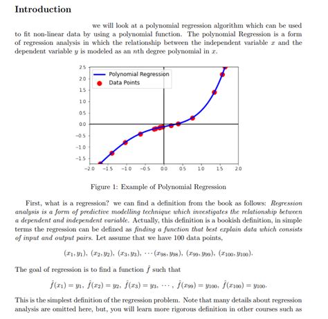 Introduction We Will Look At A Polynomial Regression