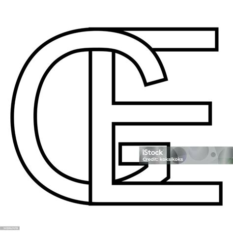 로고 사인 Ge Eg 아이콘 Nft 인터레이스 문자 G E 0명에 대한 스톡 벡터 아트 및 기타 이미지 0명 그래픽 프린트