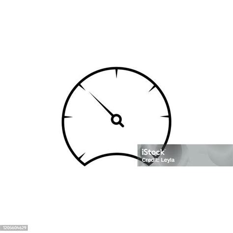 Le Tachymètre Le Compteur De Vitesse Et Licône Indicateur Symbole De