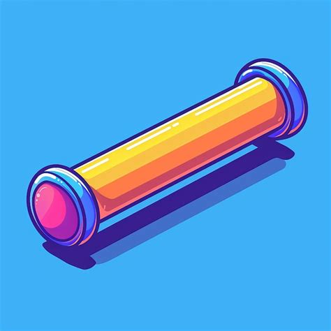 A Drawing Of A Plastic Tube With A Yellow And Orange Color Premium Ai