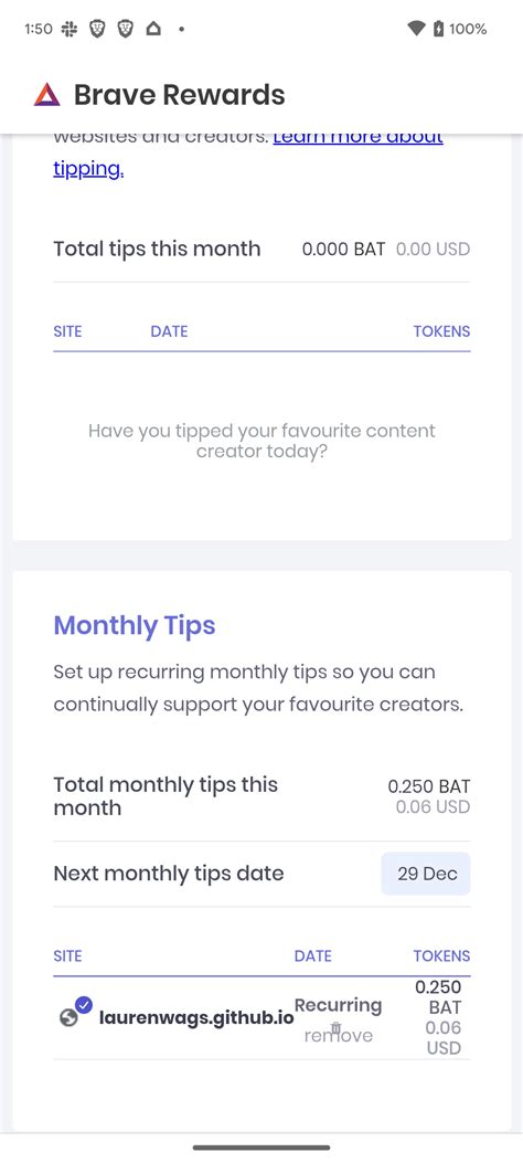 Decimal Value Is Not Shown In The `monthly Tip` Dropdown In The Br