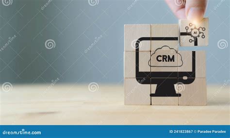 AI CRM Solution Concept Data Driven Marketing Strategy With AI For Marketing Plan Providing