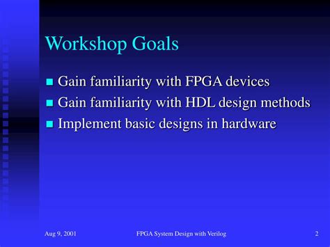 Ppt Fpga System Design With Verilog Powerpoint Presentation Free