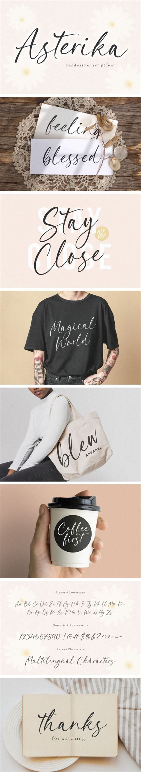 Asterika Handwritten Script Font Best Files Everyday