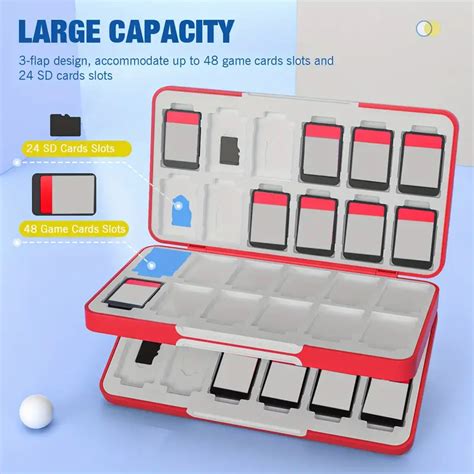 48 מארז לכרטיסי משחק תואם לנינטנדו switcholed ns lite מארז מחזיק משחקי