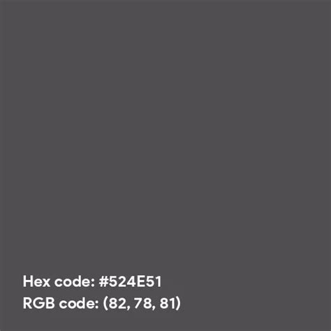 524e51 Color Name Is Dark Liver