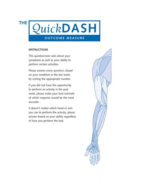QuickDASH DASH Outcome Measure Institute For Work Health