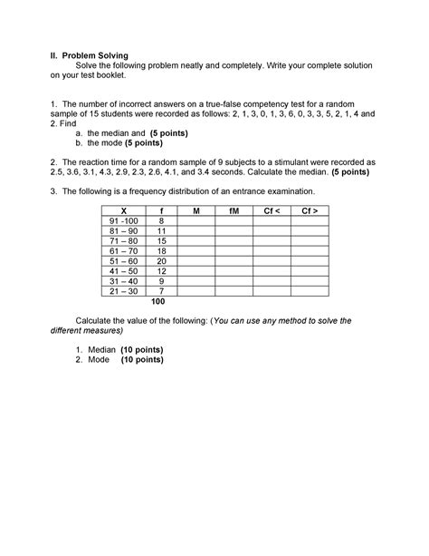part 2 none ii problem solving solve the following problem neatly
