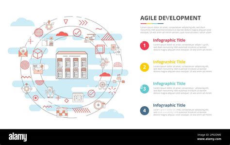 Agile Development Concept For Infographic Template Banner With Four
