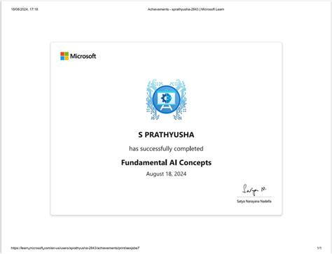 prathyusha reddy on linkedin ai milestone microsoftlearn growthmindset aijourney