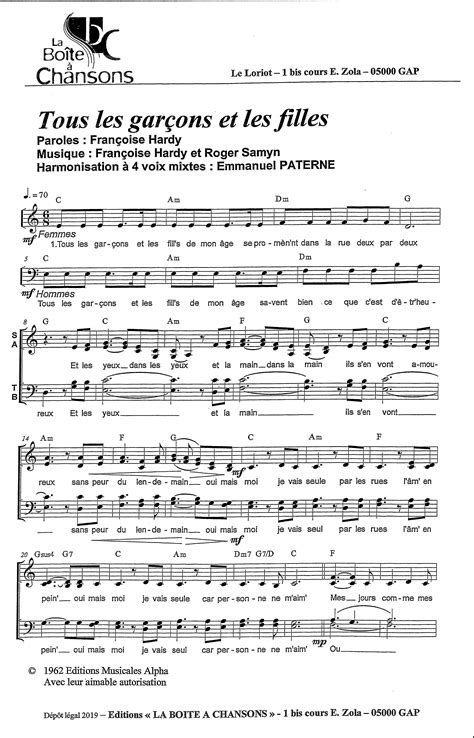 Partition De Musique éditeur De Partitions Pour Chorale