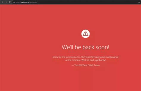 Cara Membuat Halaman Custom Maintenance Ketika Update Wordpress Wpgan