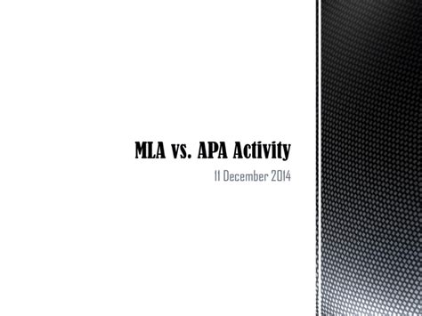 MLA Vs APA Activity