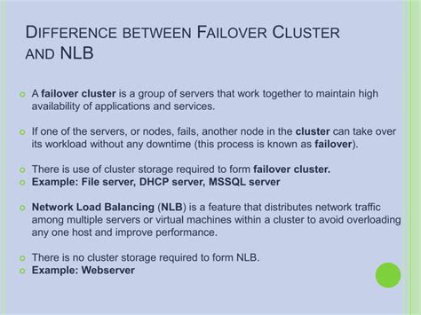 failover cluster pptx computer networking computing