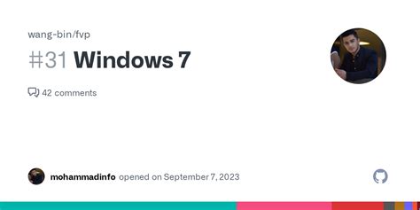 windows 7 · issue 31 · wang bin fvp · github