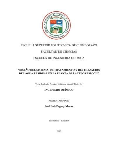 Escuela Superior Politecnica De Chimborazo DSpace ESPOCH