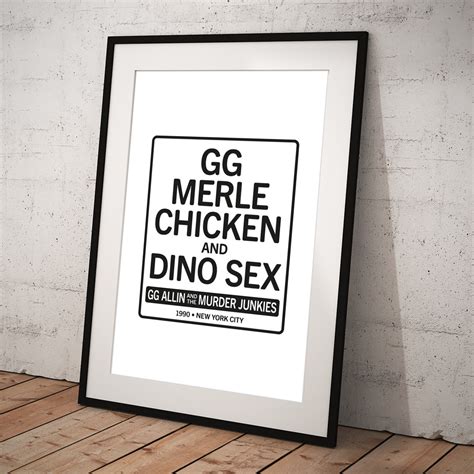 1990 Gg Merle Chicken And Dino Sex Poster By Chungkong Art Pixels