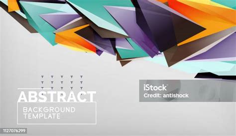 추상적인 색 삼각형 형상 배경 모자이크 삼각형 낮은 폴 리 스타일 결정체에 대한 스톡 벡터 아트 및 기타 이미지 결정체 낮음 동굴 Istock