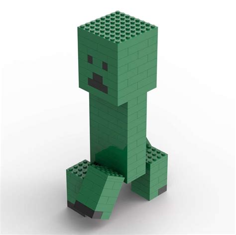 Lego Moc Computer Game Style Creeper By Otterbournelego Rebrickable
