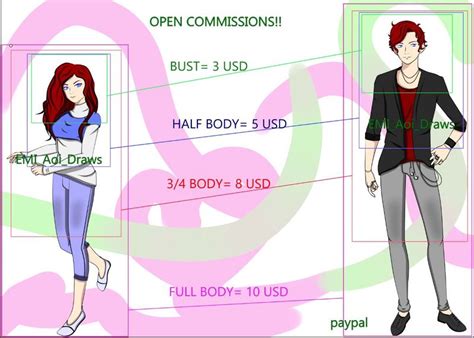Colored Full Body Anime Style Artistsandclients