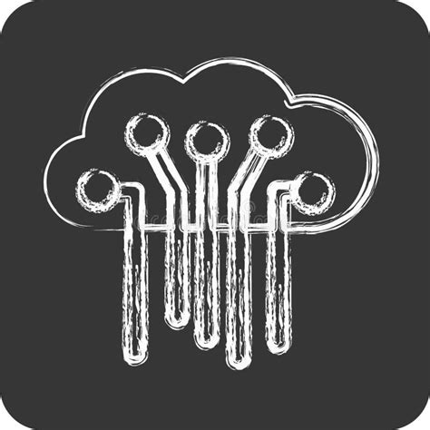 Icon Internet Of Things Related To Machine Learning Symbol Chalk Style Stock Illustration