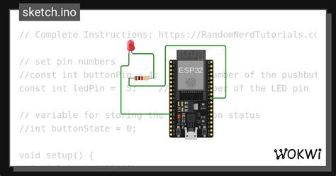 Led On Off Wokwi Esp Stm Arduino Simulator