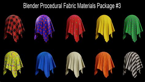 Blender Procedural Fabric Materials Package 3