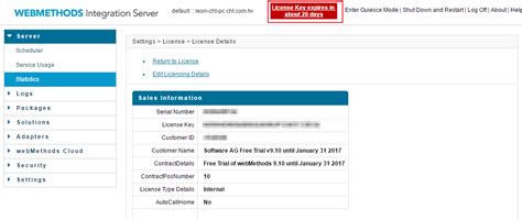 Alberts Blog Webmethods 如何更新 Integration Server 的 Trial License