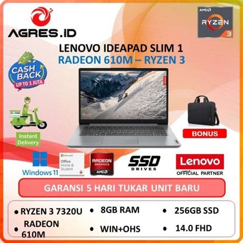 Jual Lenovo Ideapad Slim R U Gb Ssd Radeon M W Ohs Fhd Unit Only Di Seller