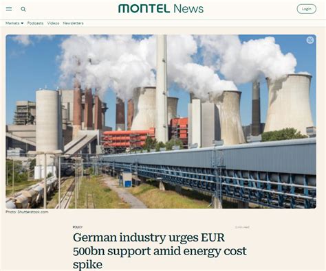 Montel On Linkedin Energymarkets Energyprices Energynews Germany