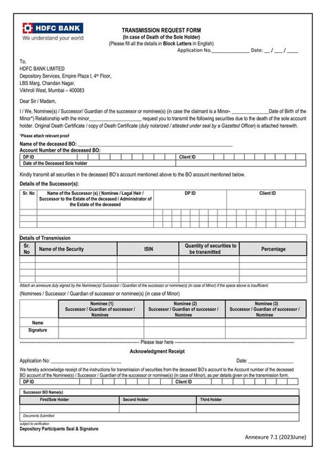 Hdfc Bank Premier Banking Signup Form In Pdf Download