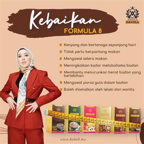 💯original Kak Ell Formula 8 Slimming Drink Shopee Malaysia