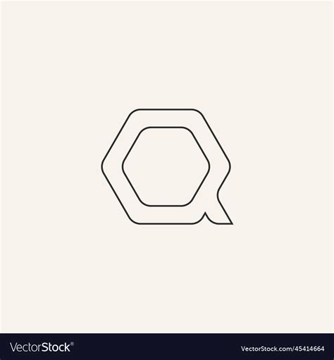 Letter Q Polygon Line Art Logo Design Q Royalty Free Vector