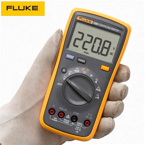 Fluke 15b Digital Multimeter Auto Range Probe Multimeter Acdc Voltage
