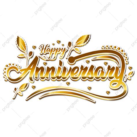 Golden Wedding Anniversary Vector Hd PNG Images Happy Anniversary
