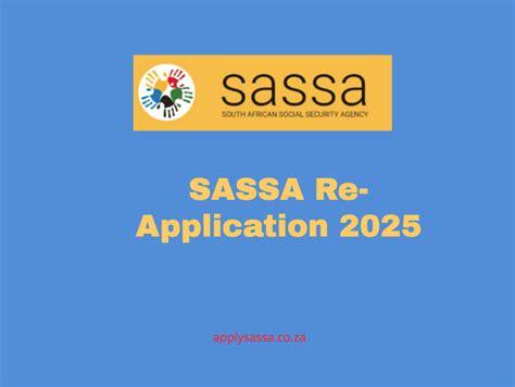 Sassa Re Application 2025 Sassa Grant 2025