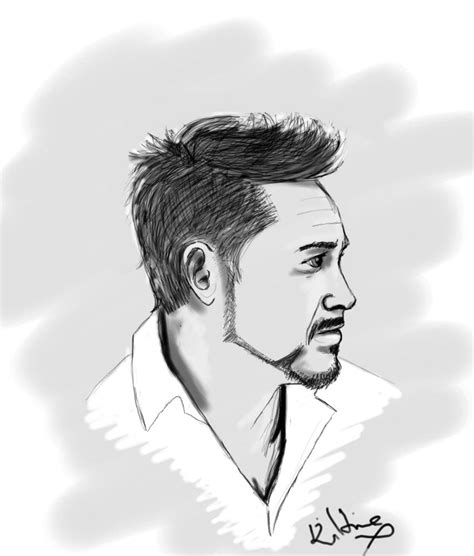 robert downey jr sketch by kittiewarner on deviantart