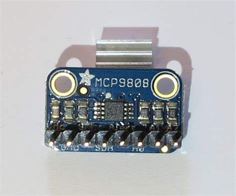 raspberry pi temperatursensor mcp9808 sensor mit i2c bus roboter