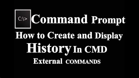 How To Create Display And Remove Commands History In Cmd Doskey