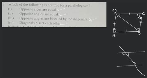 Which Of The Following Is Not True For A Parallelogram Filo