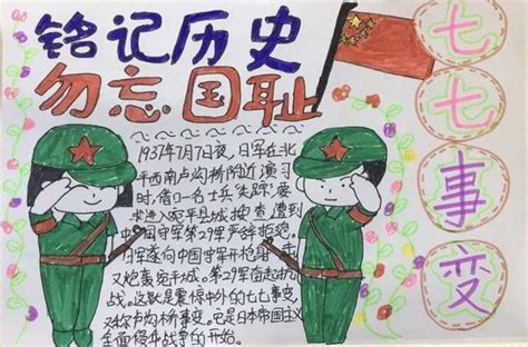 七七事变卢沟桥小报手抄报word模版 关于卢沟桥的手抄报图片