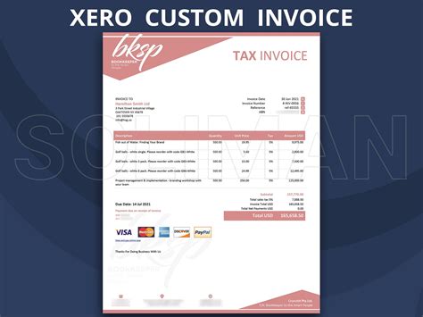 Xero Custom Invoice Template Branding Design Legiit