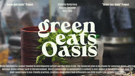 Green Eats Oasis Restaurant Brand Logo Menu Behance