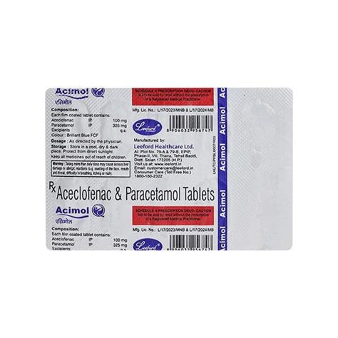 Buy Acimol Tablet 10s Online At Upto 25 Off Netmeds