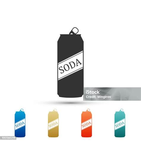 蘇打罐頭圖示被隔絕在白色背景在彩色圖示中設置元素平面設計向量插圖向量圖形及更多一個物體圖片 一個物體 互聯網 剪裁圖 Istock