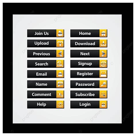Web Design Buttons Theme Empty Navigation Panel Vector Empty