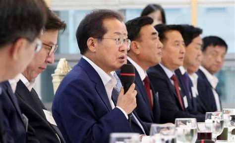 尹 소탈함 극찬한 홍준표하방한다더니 윤심 잡기